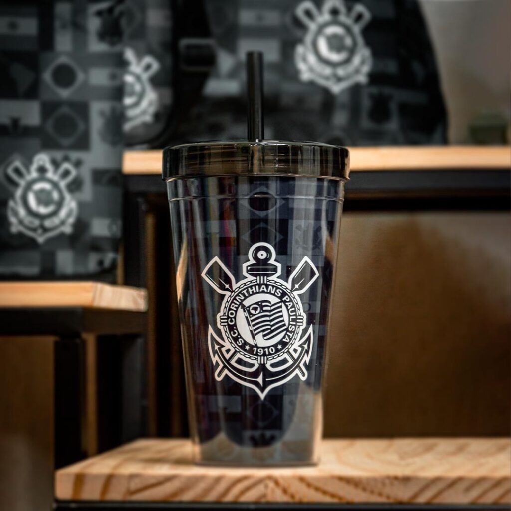Copo Canudo - Bandeiras | Corinthians | Sude Presentes